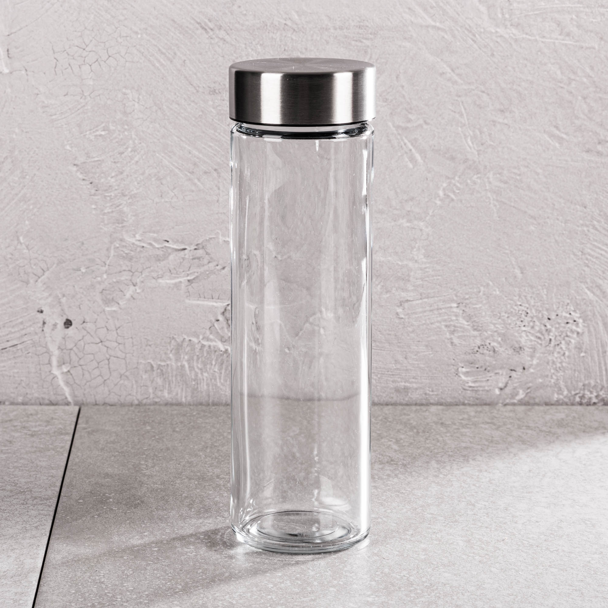 Botella Tomatodo Simax Exclusive Clear / Silver de Vidrio Bohemia Cristal