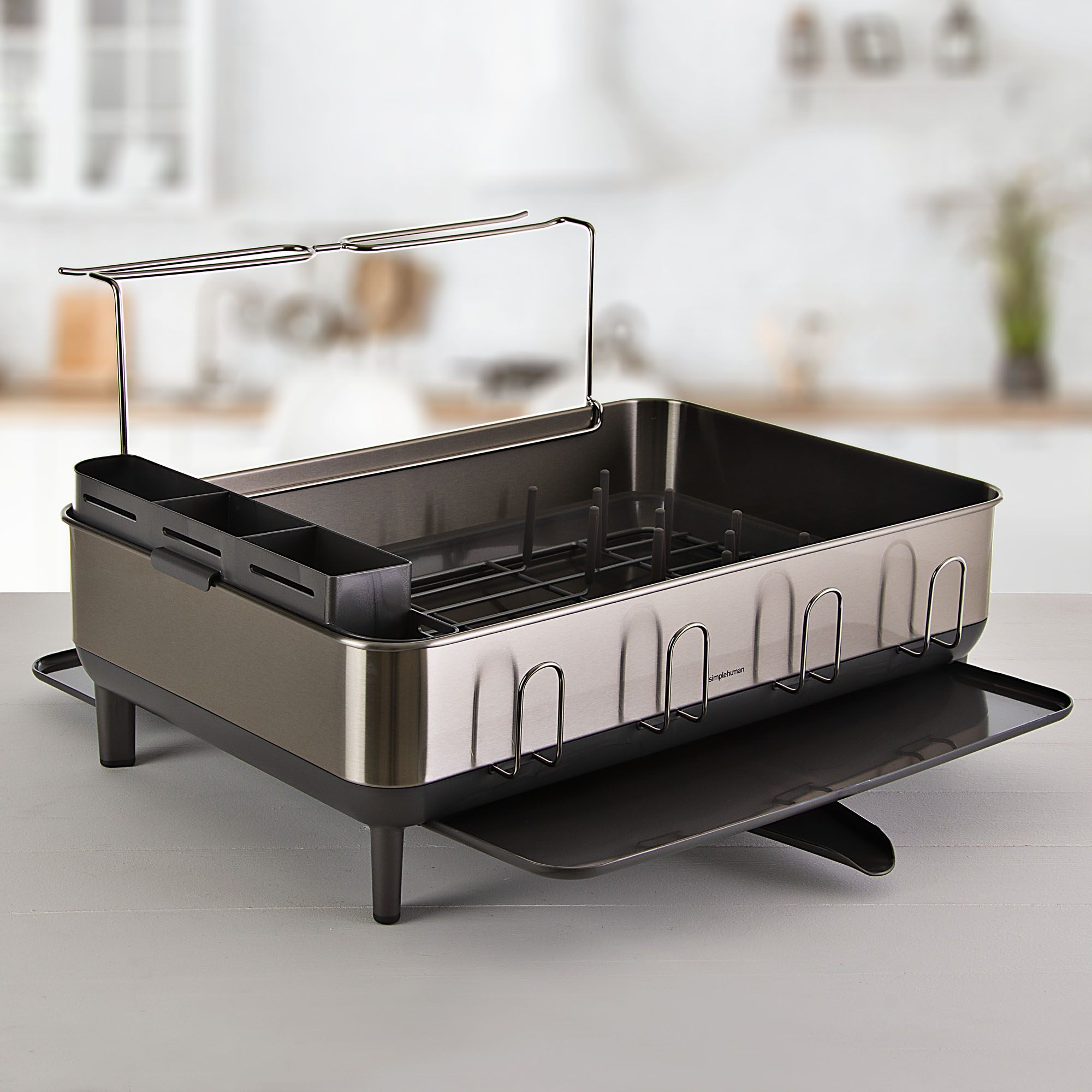 Simplehuman Escurridor Grande para Platos Silver de Acero Inoxidable y ...